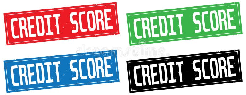 CREDIT SCORE Text, on Rectangle Stamp Sign. Stock Illustration ...