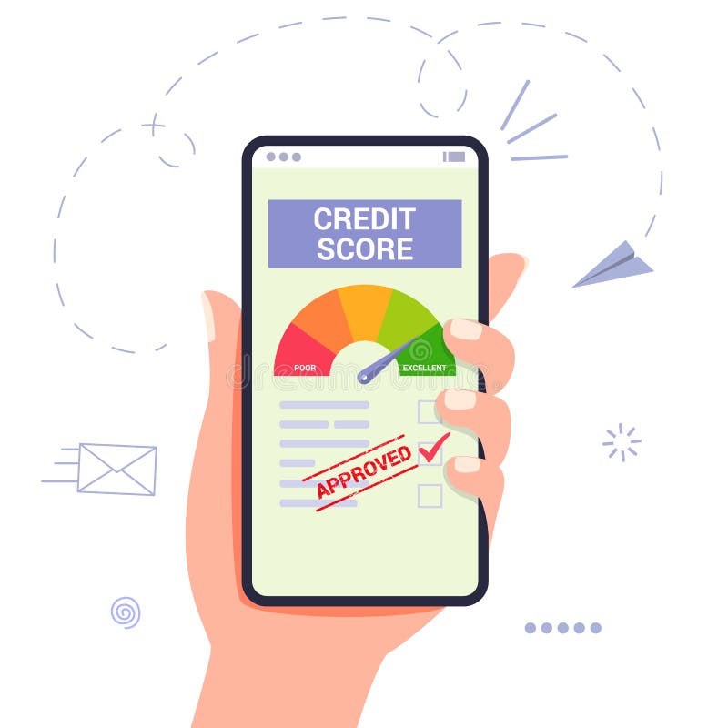 Credit Score Vector Illustration Wealth Evaluation Payment History Data ...