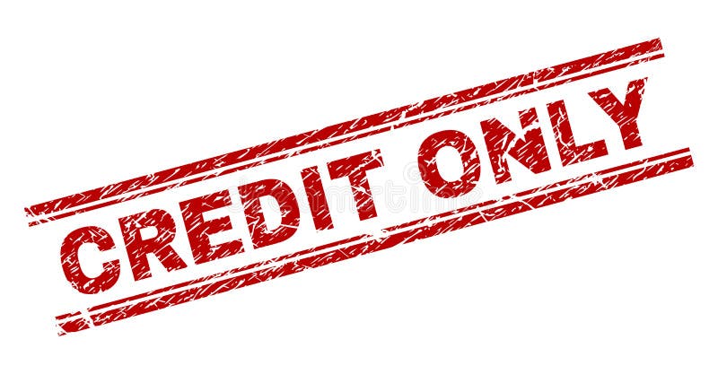 Scratched Textured CREDIT only Stamp Seal Stock Vector - Illustration ...