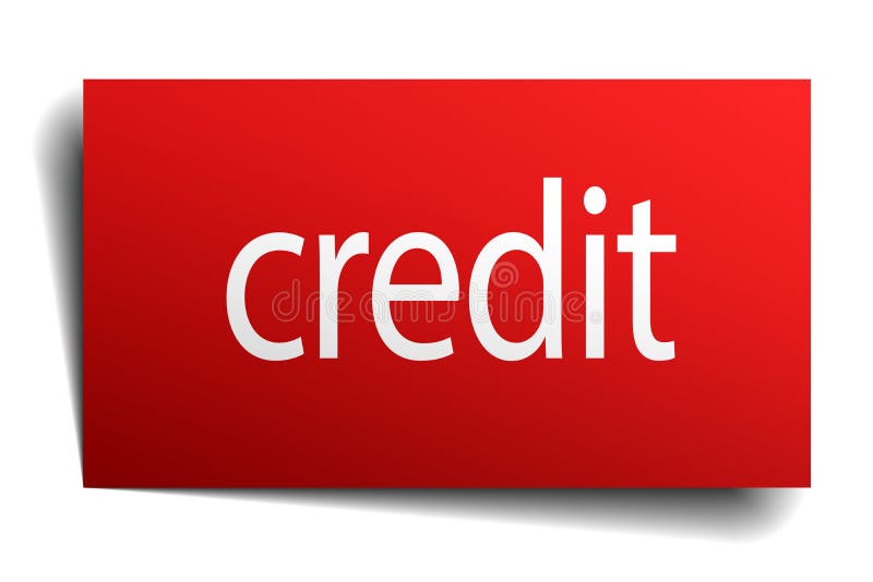 Credit sign stock vector. Illustration of button, label - 122508985