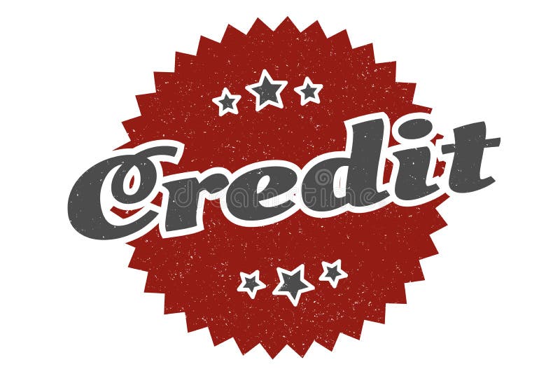 Credit Sign. Credit Vintage Retro Label Stock Vector - Illustration of ...