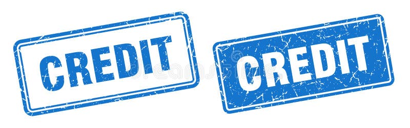 Credit Stamp Set. Credit Square Grunge Sign Stock Vector - Illustration ...