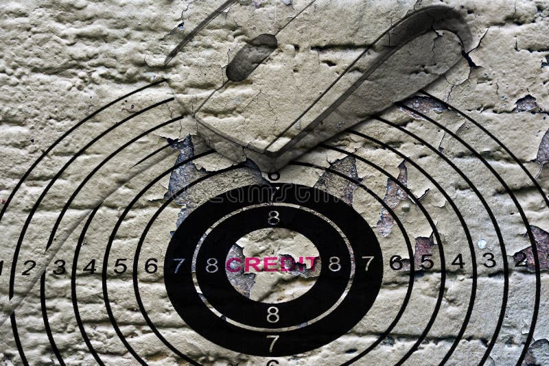 Credit target stock image. Image of bank, target, debt - 182513685