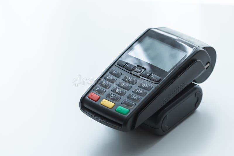 Credit Terminal for Debit or Credit Card Payments Stock Image - Image ...