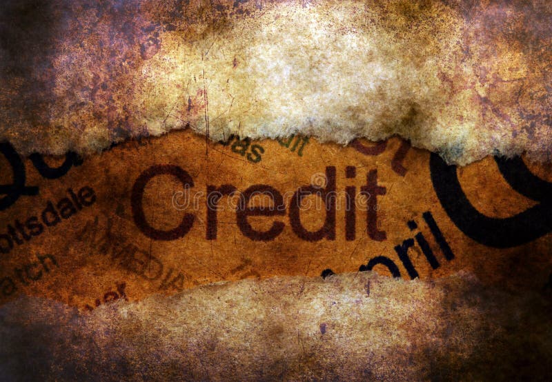 Credit Text on Paper Hole Concept Stock Illustration - Illustration of ...