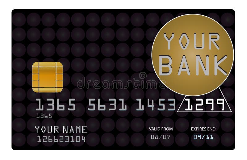 Creditcard voor uw bank vector illustratie. Illustration of debet - 8333971