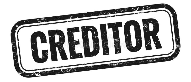 CREDITOR Text on Black Grungy Vintage Stamp Stock Illustration ...