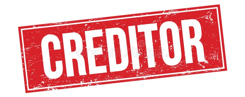 CREDITOR Text on Red Grungy Rectangle Stamp Stock Illustration ...