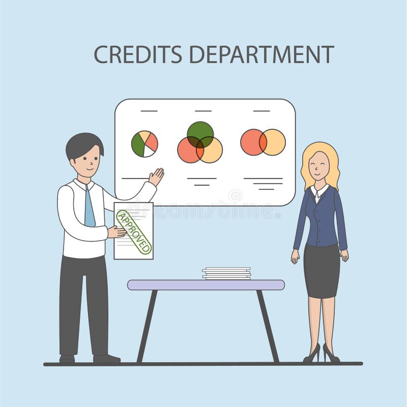 Credits Department Concept. Stock Vector - Illustration of business ...
