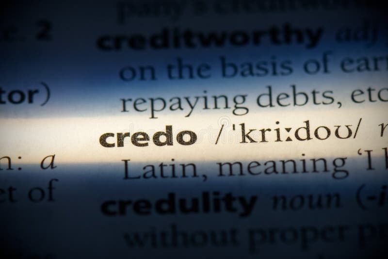 Credo stock image. Image of idea, detail, language, focus - 161577429
