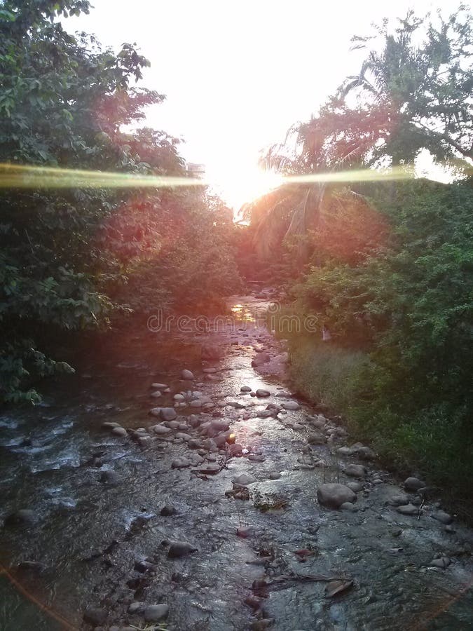 Creek bed sunset stock photo. Image of rocks, creek, flowing - 42717298