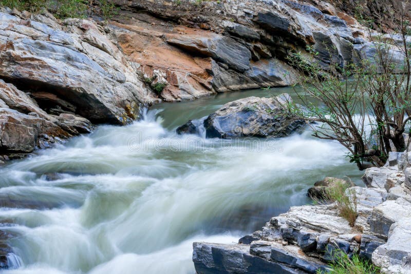 Creek Flowing Over the Rocks Stock Image - Image of mountain, natural ...