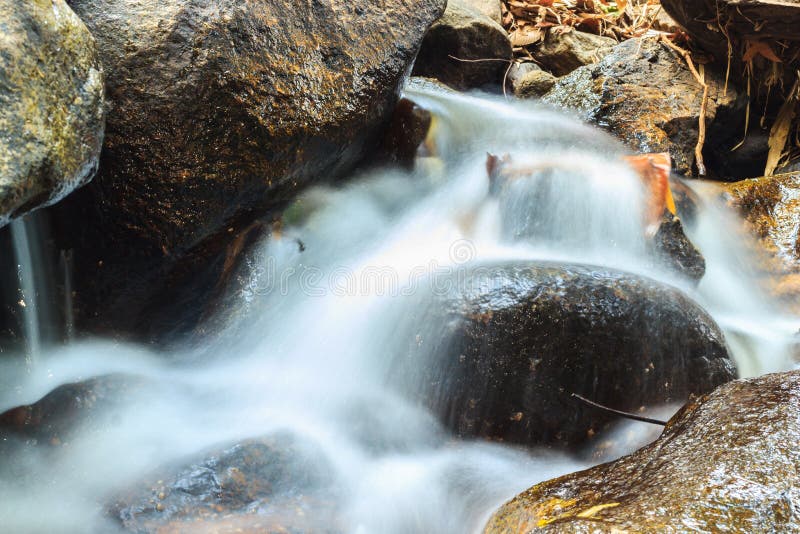 Creek Flowing Over the Rocks Stock Photo - Image of forest, small: 55660524