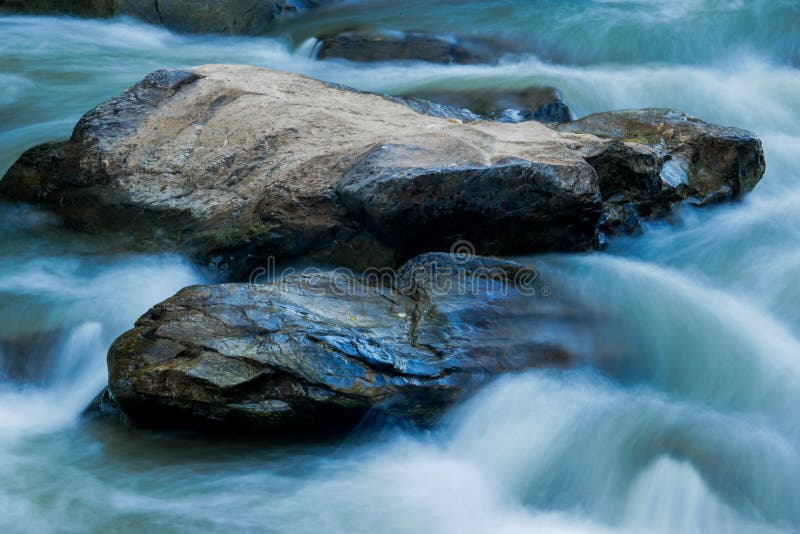 Creek Flowing Over the Rocks Stock Photo - Image of outdoor, fresh ...