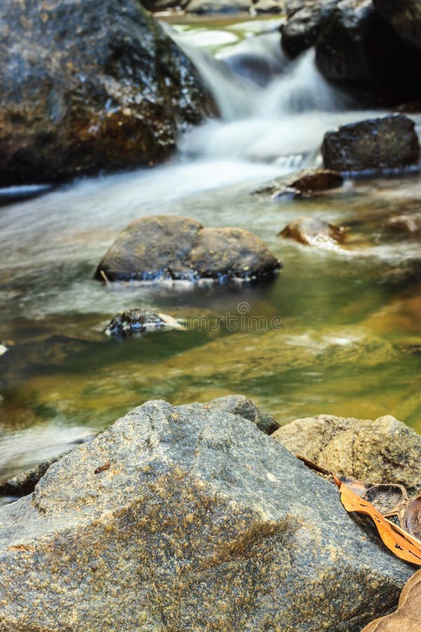 Creek Flowing Over the Rocks. Stock Image - Image of creek, falls: 55660377