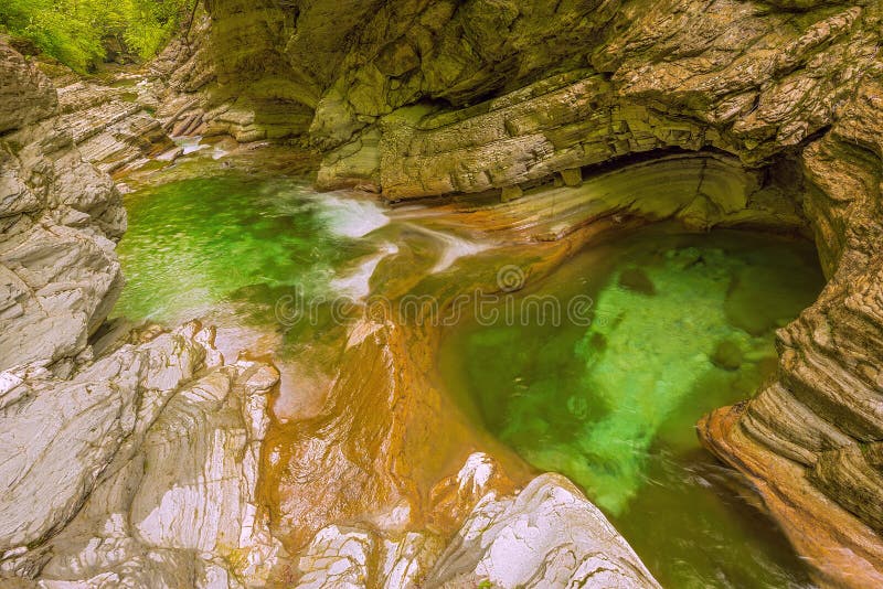 Creek with Pure Water in the Deep Canyon Stock Photo - Image of stream ...