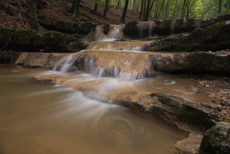 Creek Running on the Multistages Waterfall Stock Photo - Image of ...