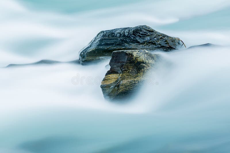 Creek with Running Water and Stones Stock Photo - Image of holiday ...