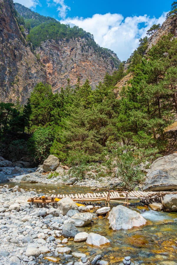 Creek at Samaria Gorge at Greek Island Crete Stock Image - Image of ...