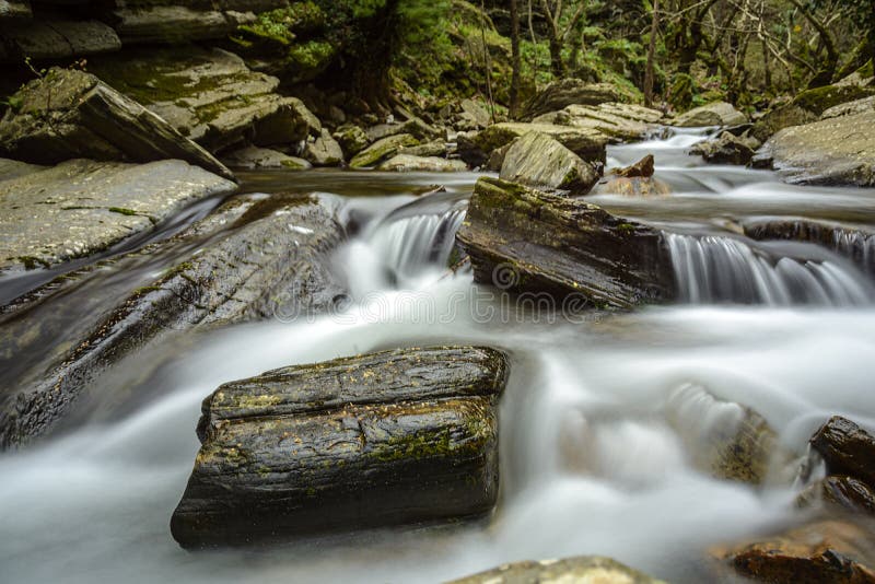 Small Waterfalls Formed in Streams Stock Image - Image of natural ...