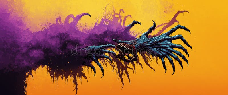 Creeping horror entity stock illustration. Illustration of ominous ...