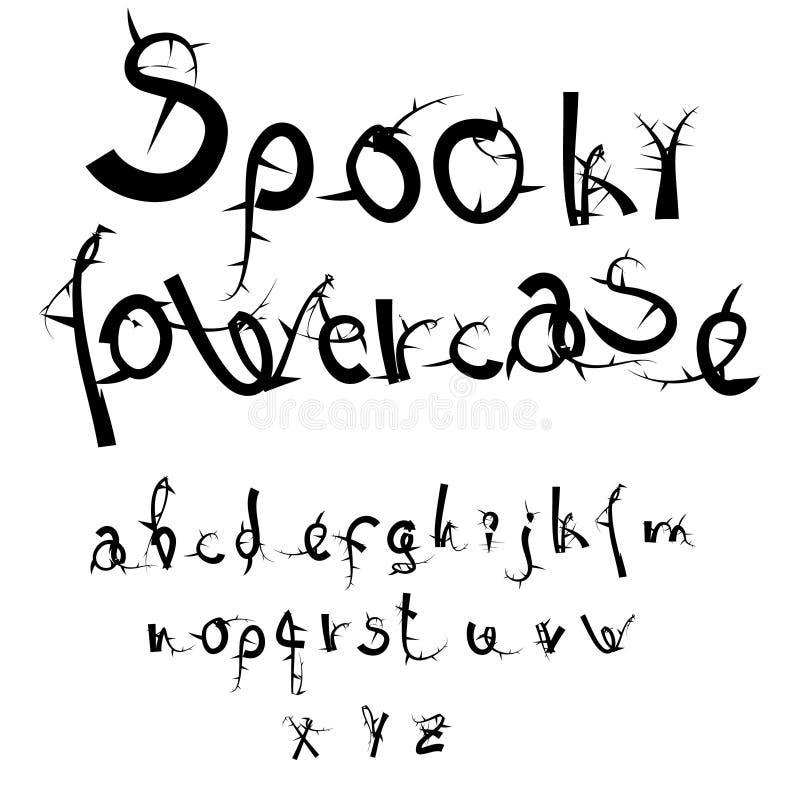 Creepy abc stock vector. Illustration of clings, cute - 21640097