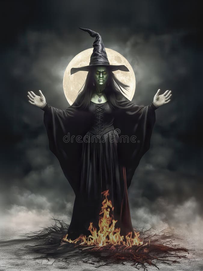 Creepy bad witch stock illustration. Illustration of woman - 333813583