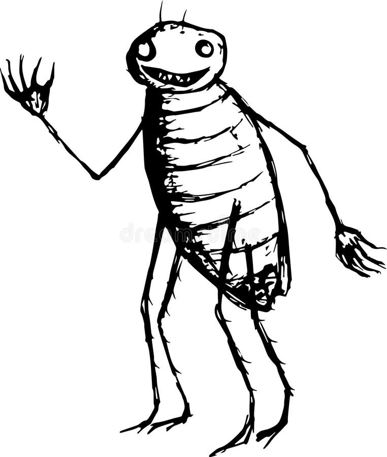 Creepy Bug Illustration stock vector. Illustration of spooky - 104197655