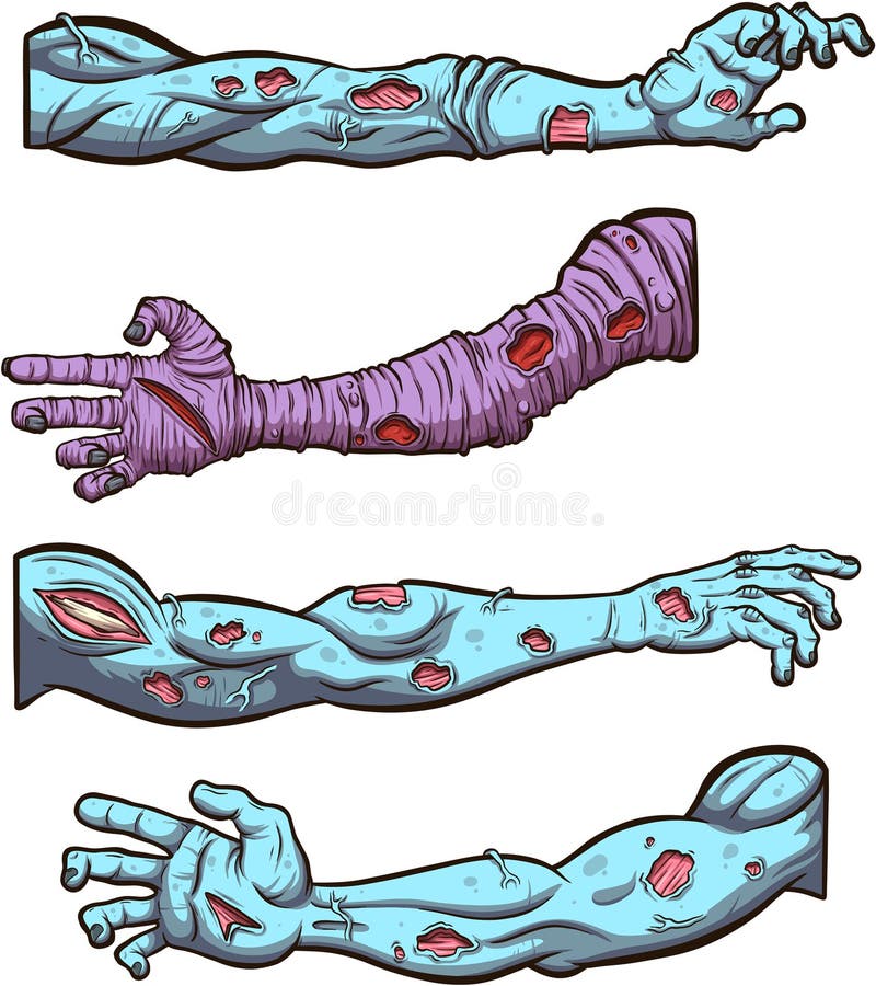 Zombie Arms. Vector Illustration with Simple Gradients. Stock Vector ...
