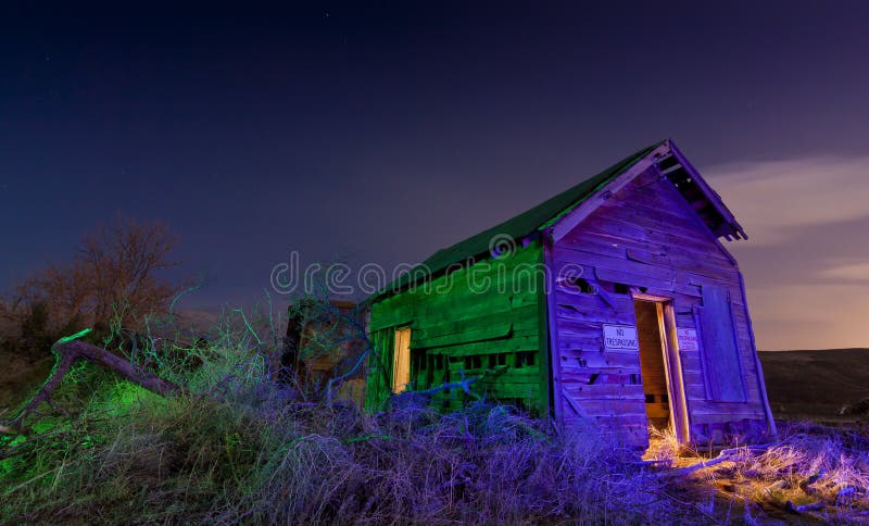 Creepy Colorful Shack stock image. Image of doorway, fading - 28926253