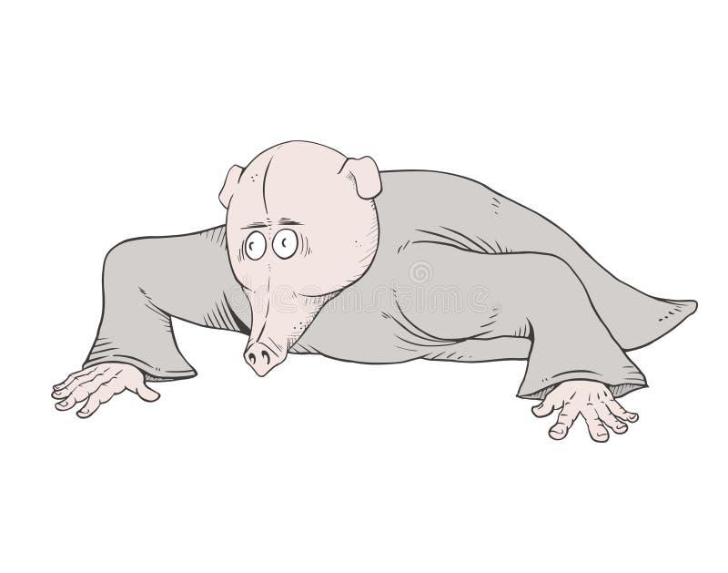 Creepy crawling character stock vector. Illustration of happy - 349985689