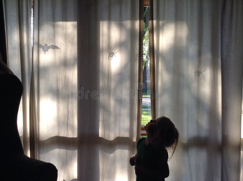 Creepy curtain editorial photography. Image of child - 44035187