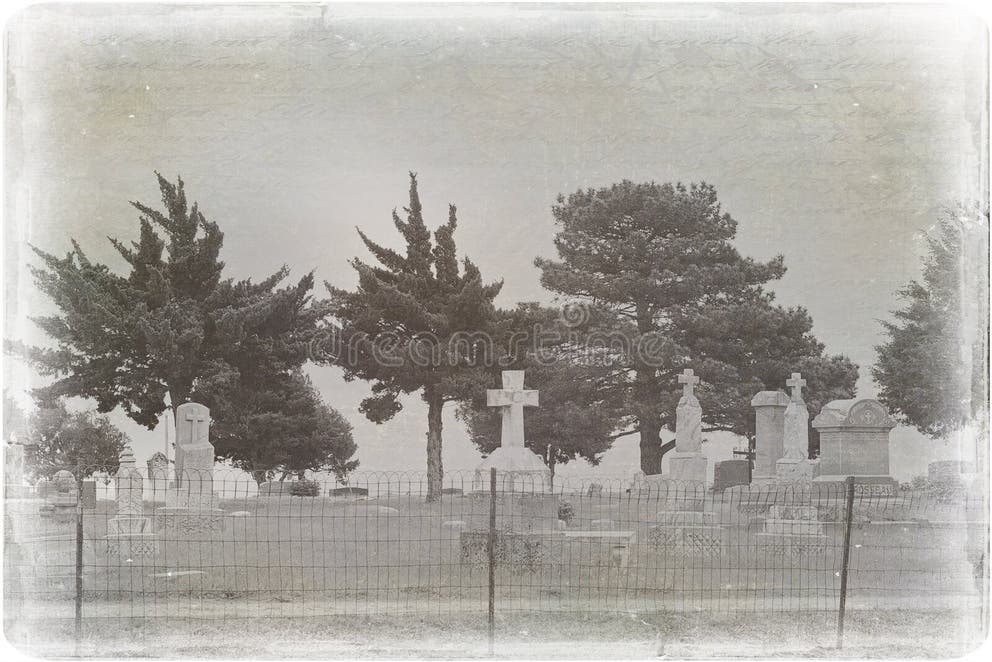 Creepy Distressed Photo of a Graveyard. Editorial Photography - Image ...