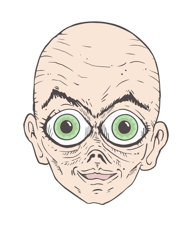 Creepy face draw stock vector. Illustration of people - 298420682