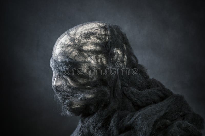 Creepy figure in the dark stock photo. Image of monster - 220007440