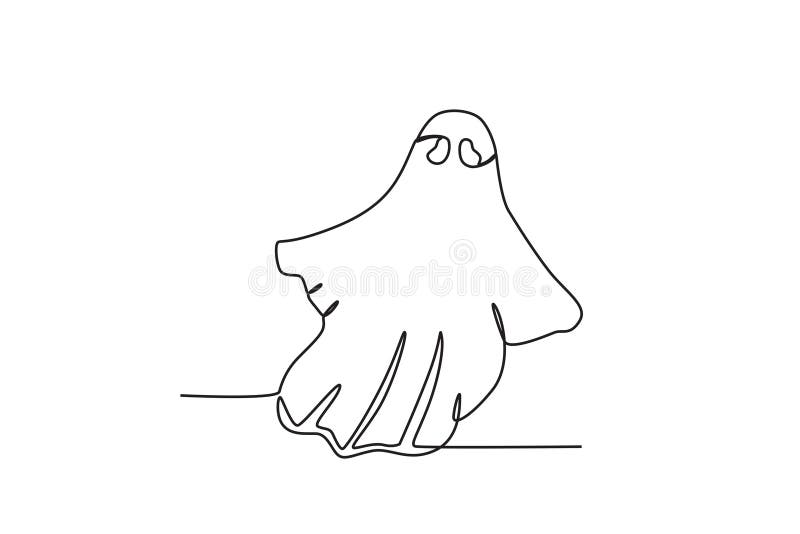 A creepy ghost hovers stock vector. Illustration of face - 287452537