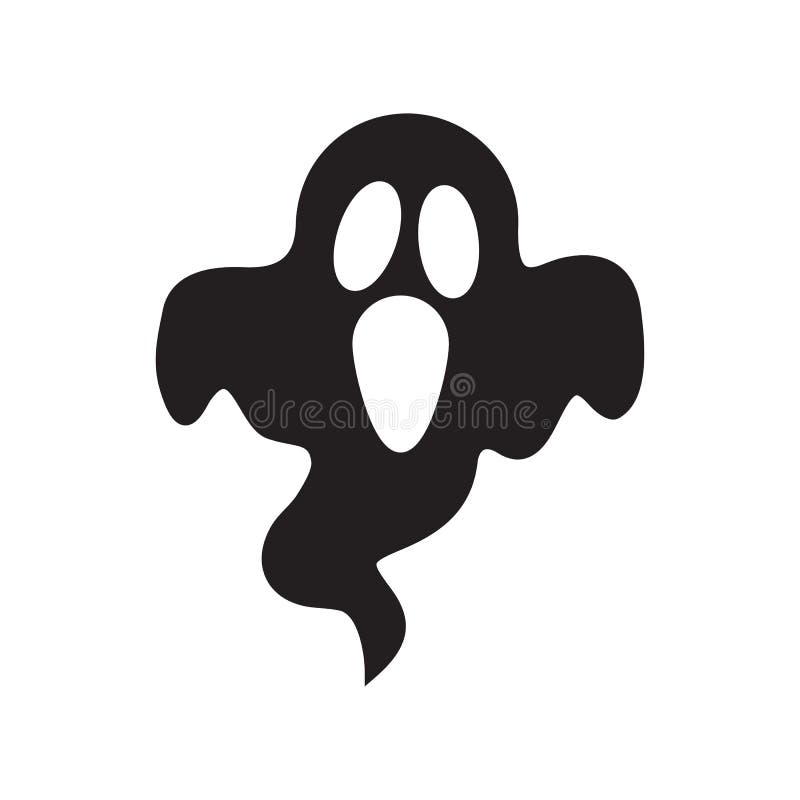 Creepy Ghost Icon Symbol Vector Stock Vector - Illustration of ...