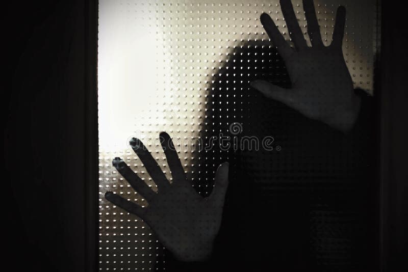 Creepy Ghosts Hands on the Door Stock Image - Image of danger, monster ...