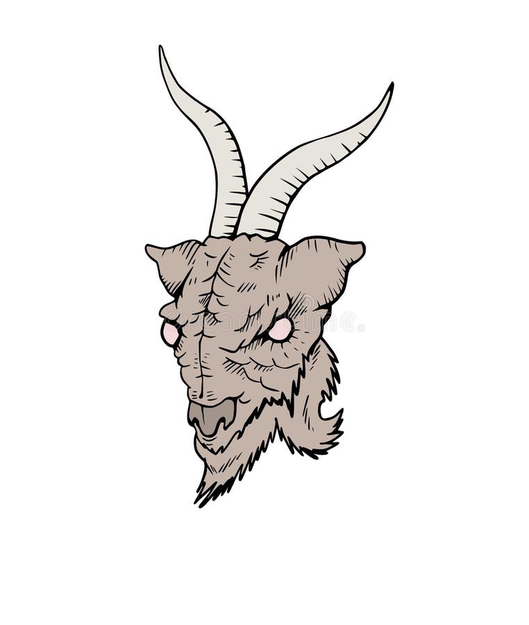 Creepy Goat Priest stock vector. Illustration of paranormal - 95483151
