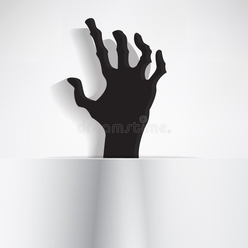 Creepy hand stock vector. Illustration of creepy, shadow - 36668274