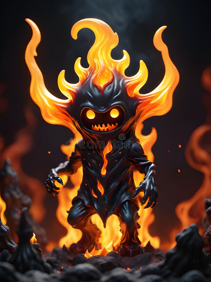 A Creepy Looking Ghost with Glowing Eyes Stock Illustration ...