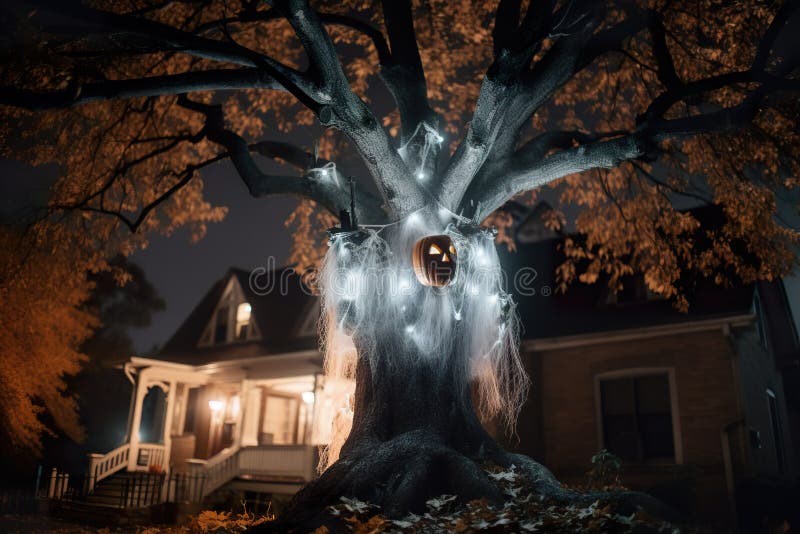 A Creepy Looking Tree with a Scary Face on it. AI Generative Image ...