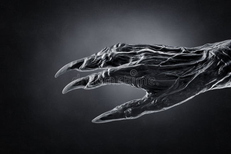 Creepy Monster Claw in the Dark Stock Photo - Image of nightmare, awful ...