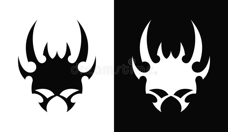 Monster Devil Mask Cut Out Vector Icon Stock Vector - Illustration of ...