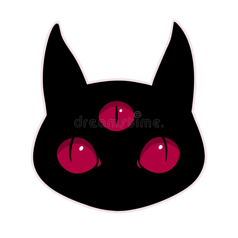Creepy Monster Head with Red Eyes Stock Vector - Illustration of magic ... Creepy Monster Head with Red Eyes Stock Vector - Illustration of magic ...
