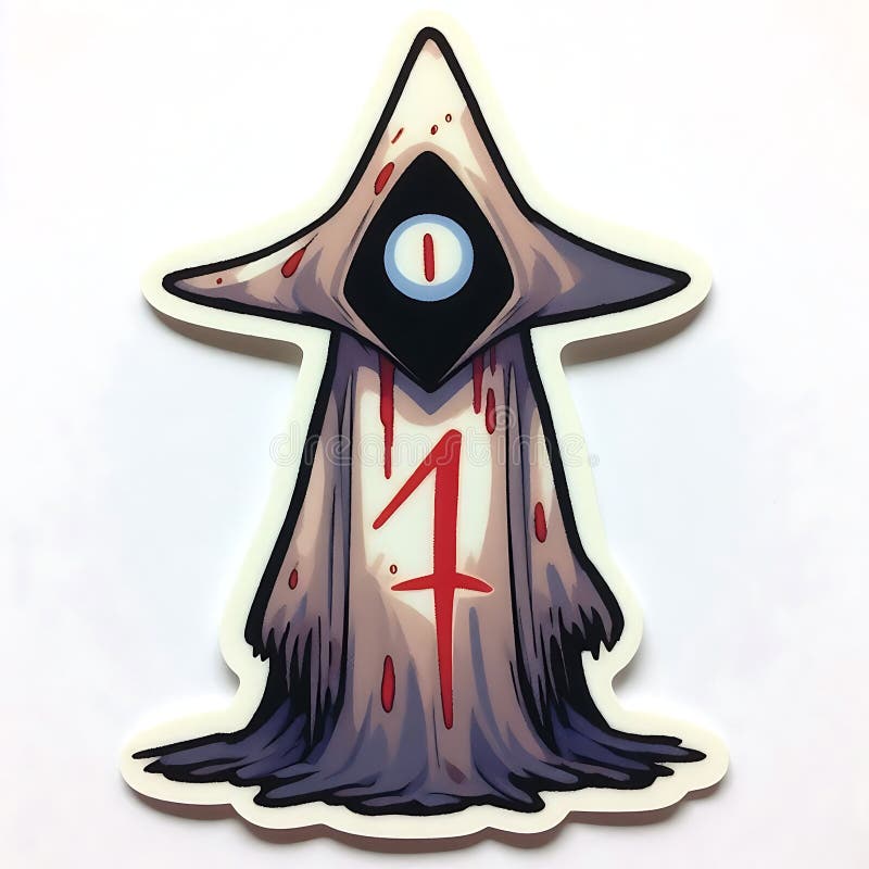 A Creepy Monster with a Number 1 on it Stock Illustration ...