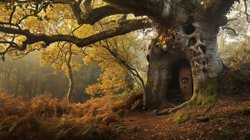 Creepy Mystic Magic Deep Forest. Ai Generative Stock Illustration ...