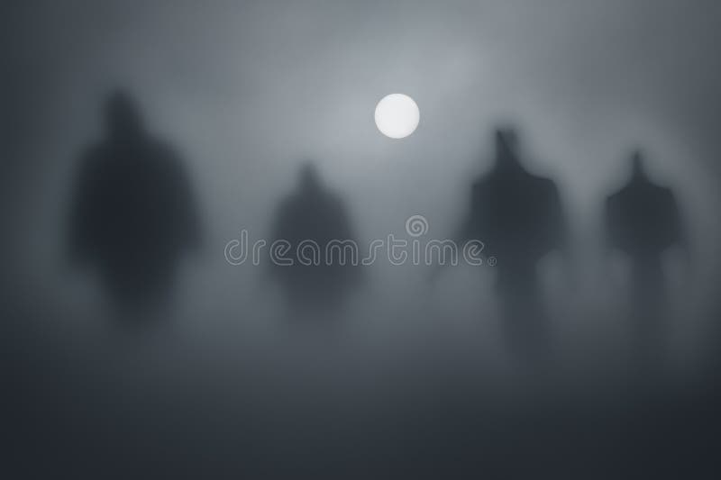 Creepy night entities stock illustration. Illustration of night - 281757677