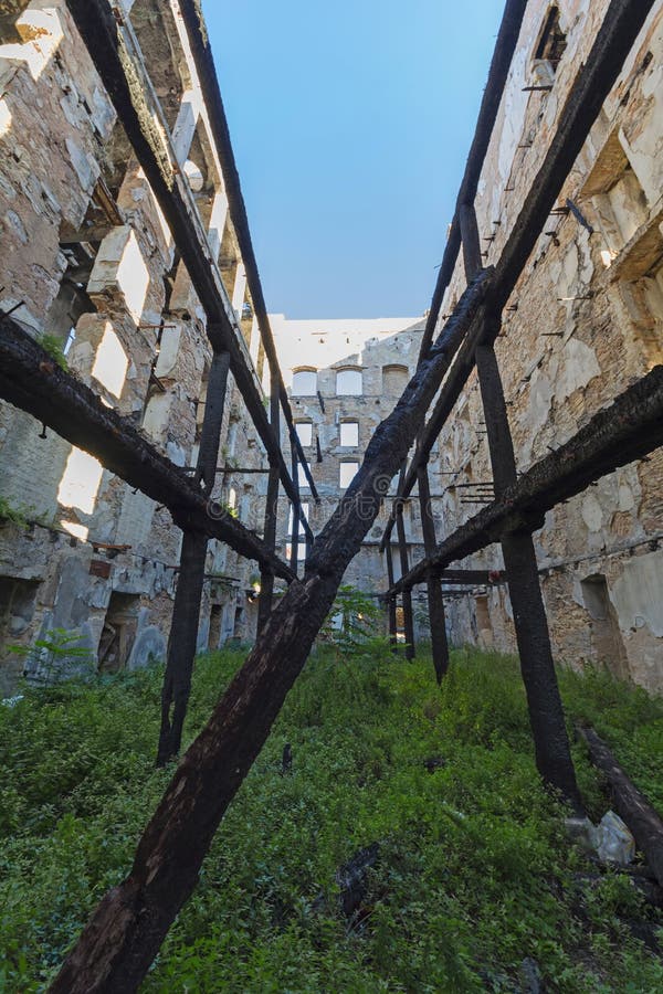 Creepy Old building stock photo. Image of remains, aged - 95715278