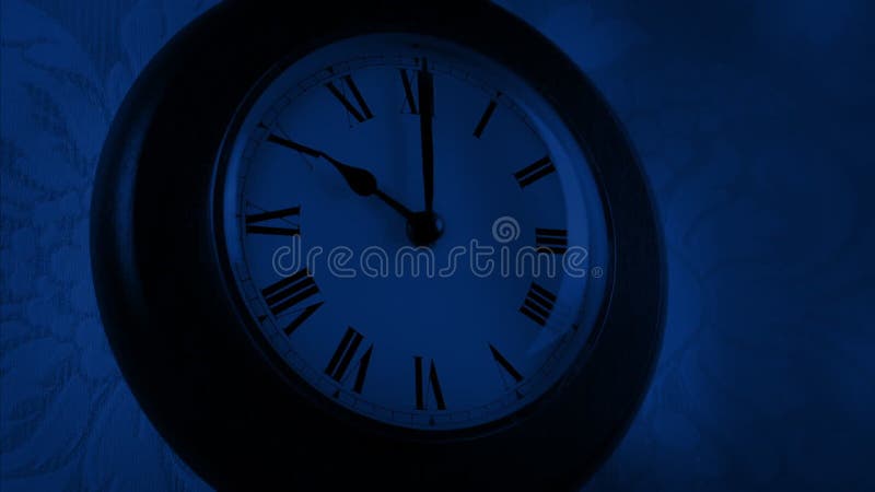 Creepy Shadows Over Clock in Dark House Stock Footage - Video of ...